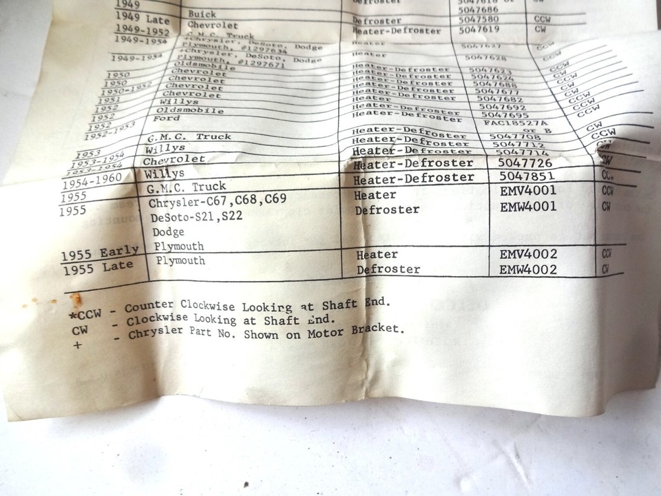 NOS 1949 - 1954 CHEVY BEL AIR FLEETLINE STYLELINE HEATER EVAPORATOR ...