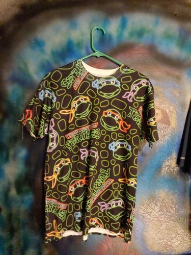 Teenage Mutant Ninja Turtles Mens All Over Print AOP Shirt medium | eBay