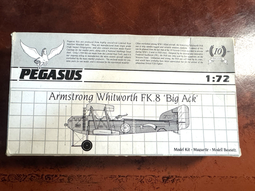 Pegasus ARMSTRONG WHITWORHT FK.8 'BIG ACK' Model Military Plane Kit ...