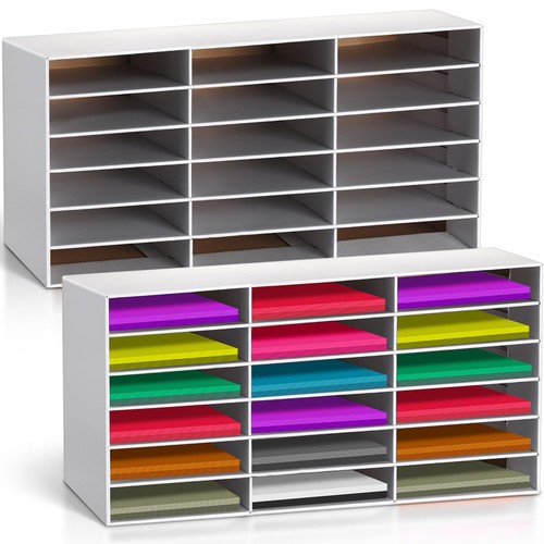 2 Pieces Classroom Paper Storage Organizer Construction Paper Storage ...