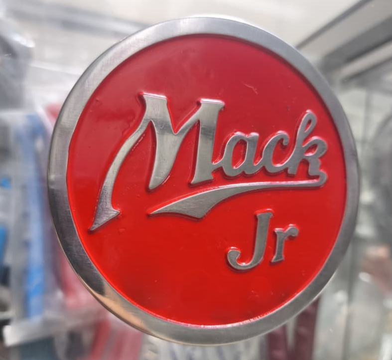 Vintage Mack Jr Red Metal Emblem Badge Truck Collectible Rare Logo ...