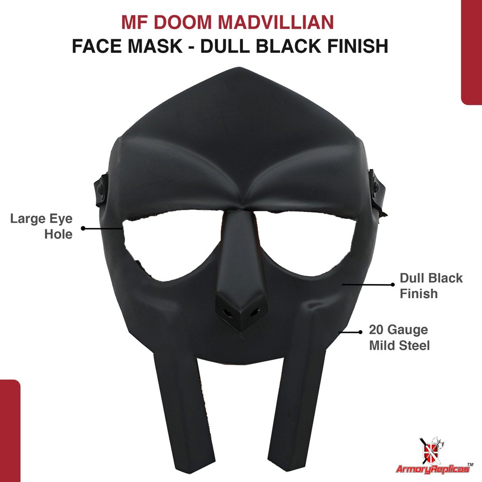 MF DOOM Metal Mask Replica Cosplay Rap Villain Helmet Madvillain ...