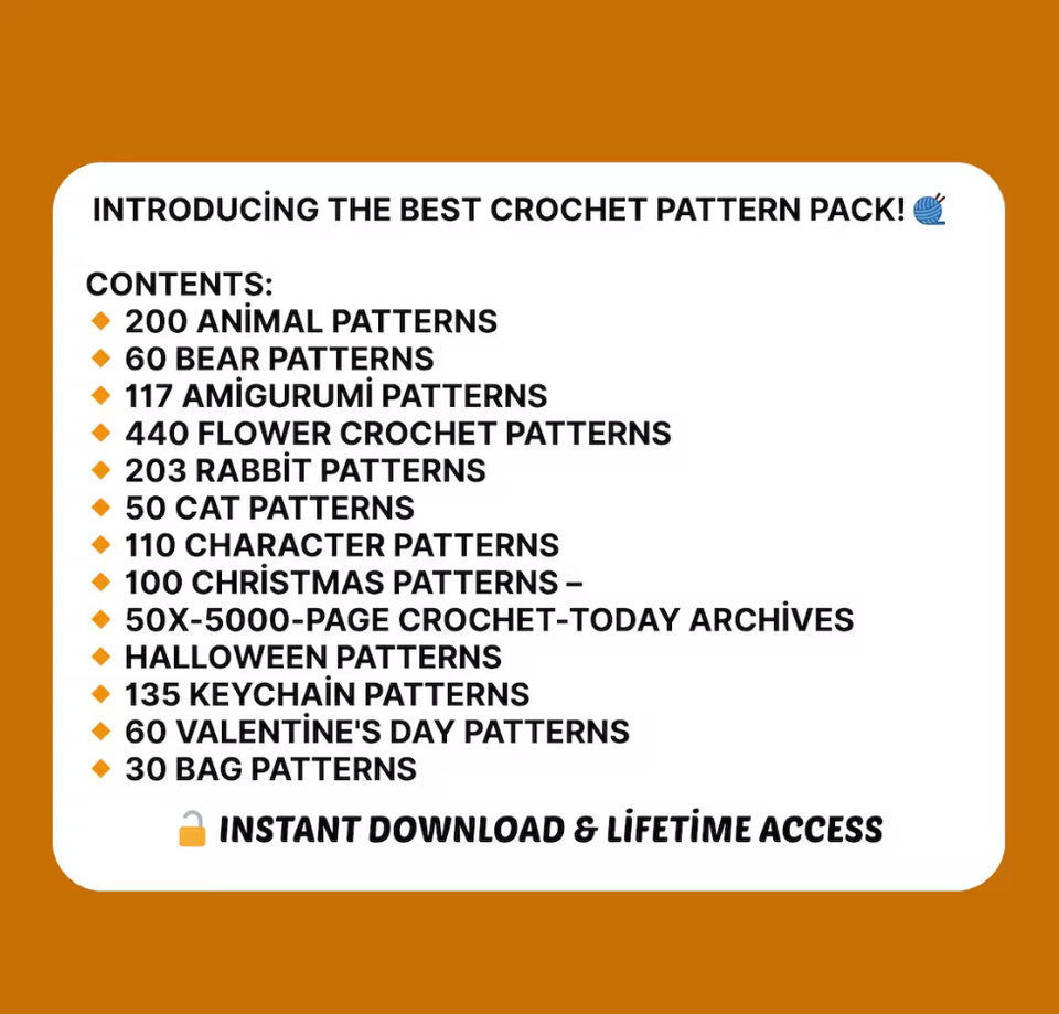 1500+ Amigurumi Crochet Patterns Mega Bundle E-Book PDF | Digital ...