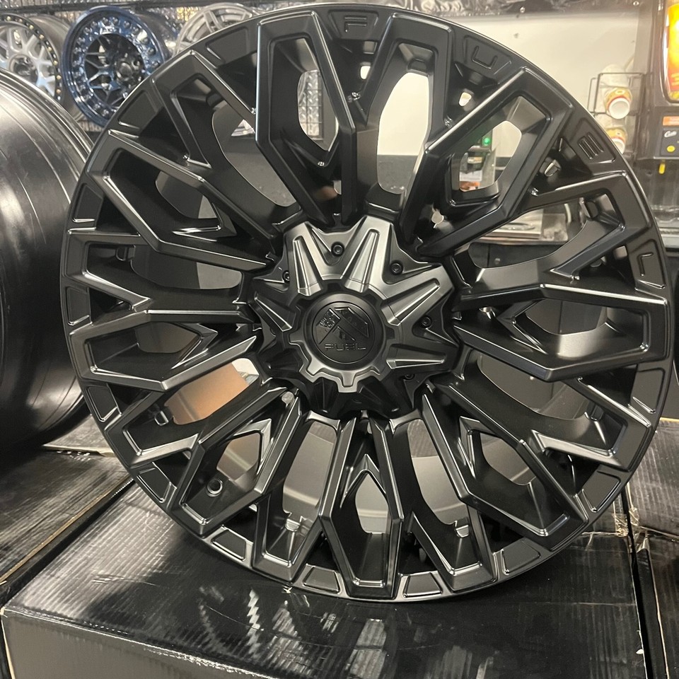 4) 22" Black Wheels Rims Dodge RAM 2500 3500 8x6.5 Lug Fuel Strike ...