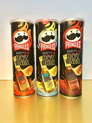 〽️New Limited Pringles HOT ONES Rojo Verde Caliente Barbacoa Hot Chips ...