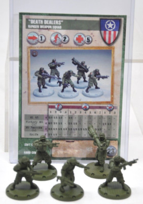 Dust Tactics GAME Miniatures DEATH DEALERS - Ranger Weapon Squad & CARD ...