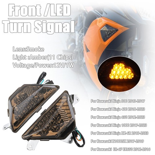 LED Indicator Turn Signal Light For Kawasaki Ninja 300 400 650 1000 ...