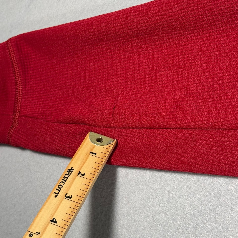 American Eagle Thermal Hoodie Sweatshirt Men Large Red Logo Pullover ...