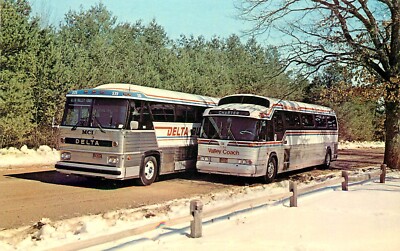 DELTA VALLEY TOUR BUSES, CLIO, MICHIGAN, VINTAGE POSTCARD (S116) | eBay