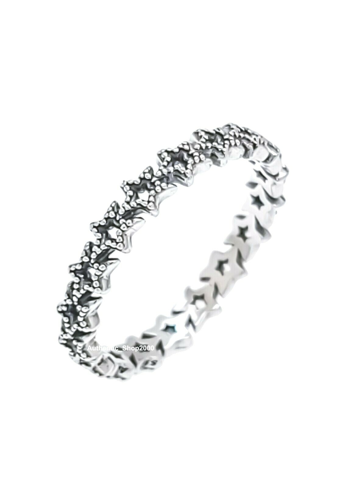 NEW 100% Authentic PANDORA 925 Silver Band of Asymmetric Stars Ring ...