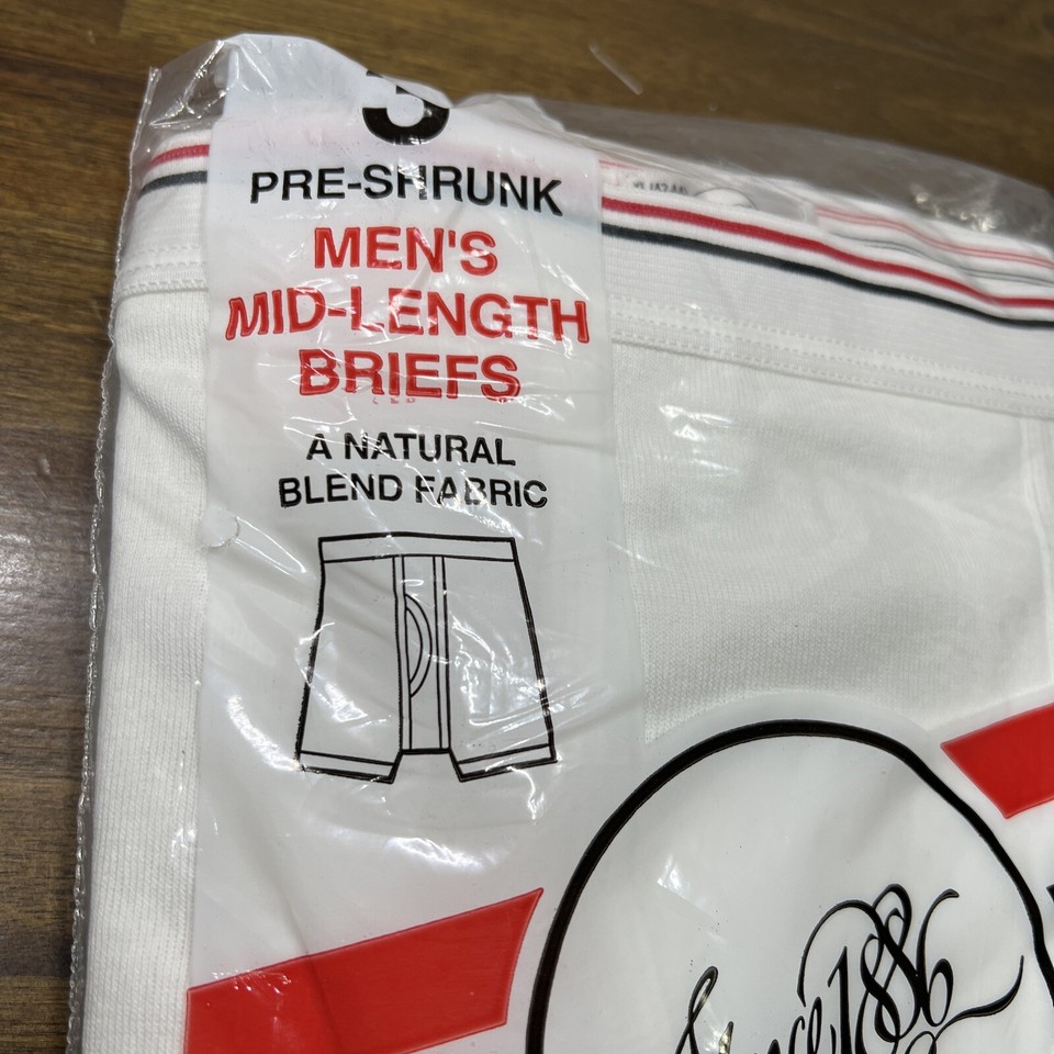 NEW Vtg Sears Roebuck Co Men's Pre Shrunk Mid Briefs Sz XL 42-44 White ...