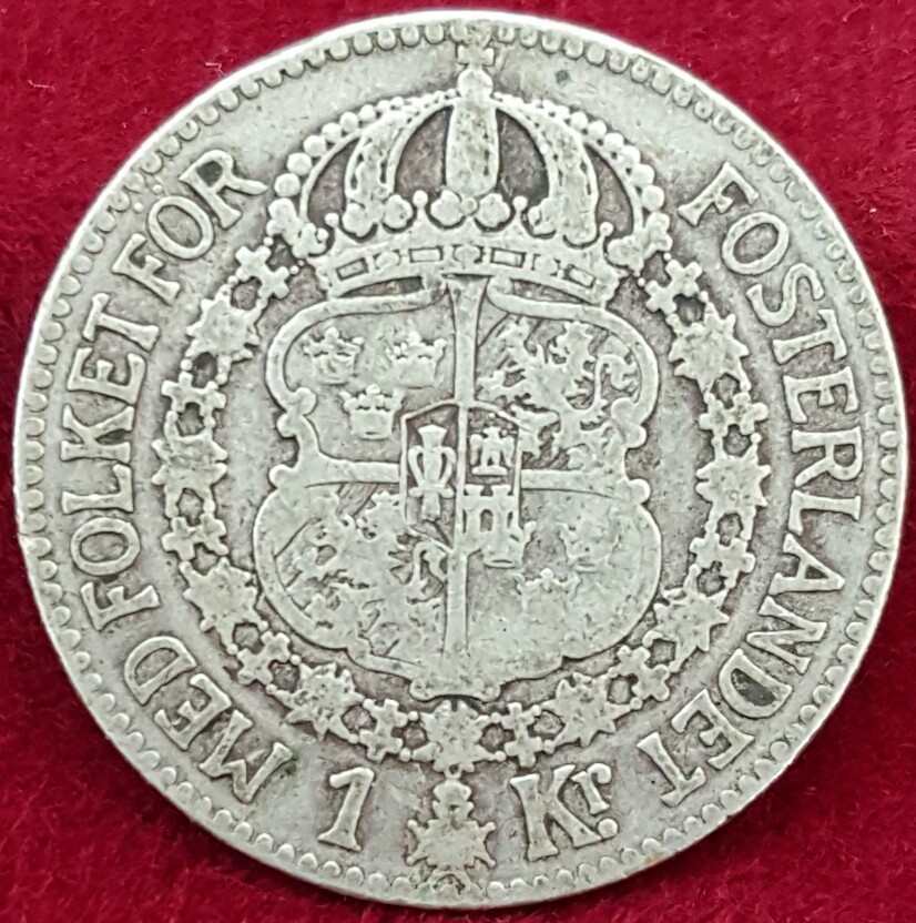 Rare 1923 Sweden 1 Krona Silver Coin 746,277 Minted # 0511 | eBay