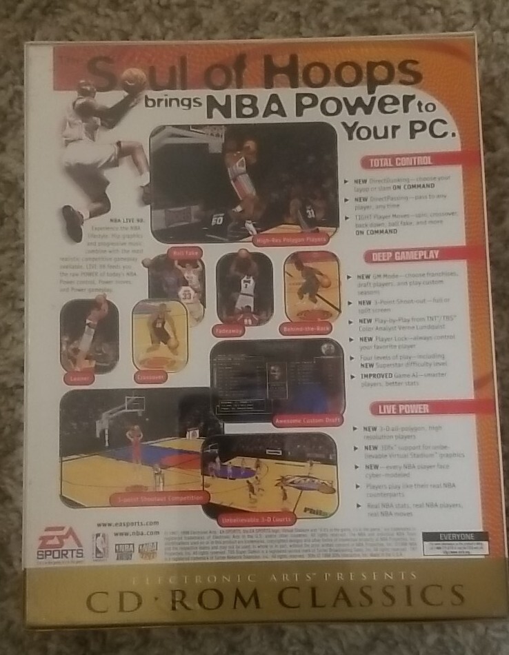NBA Live 98 NBA PC CD Basketball Computer Video Game EA Sports | eBay