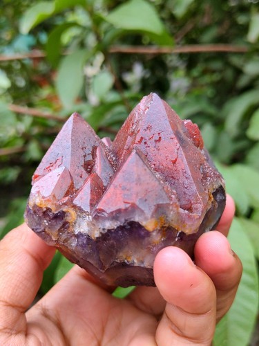 Red Hematite with Amethyst Cluster Beutiful Natural Mineral specimen | eBay