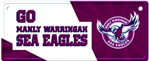 Manly Sea Eagles NRL Licence Plate Sign Footy Fan NRL Official ...