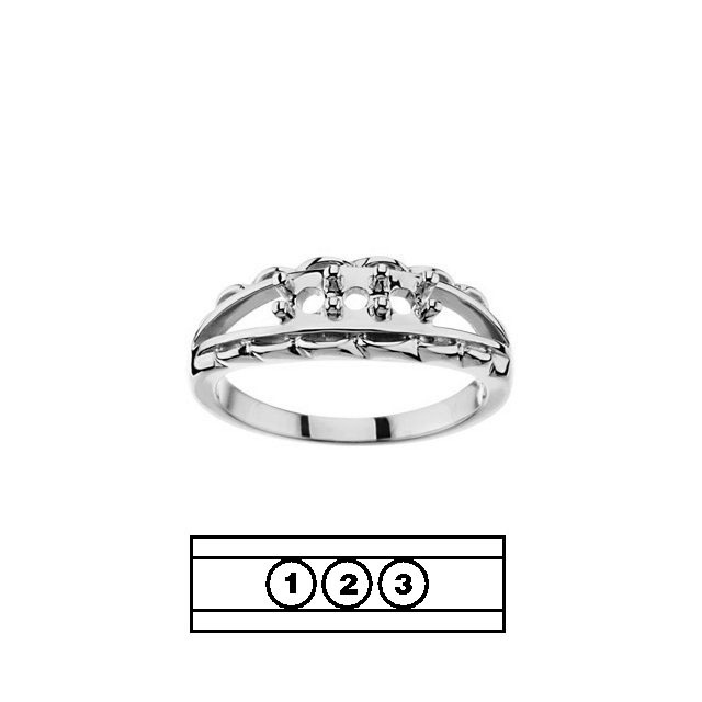 Patern Edge Mother Ring Sterling Silver 1 to 5 Birthstones, Moms family ...