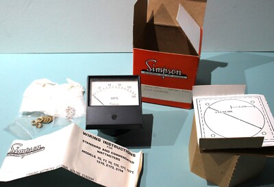 SIMPSON METER Model 2173 Cat # 17882 Watt Meter 0-158 New in Box Old ...