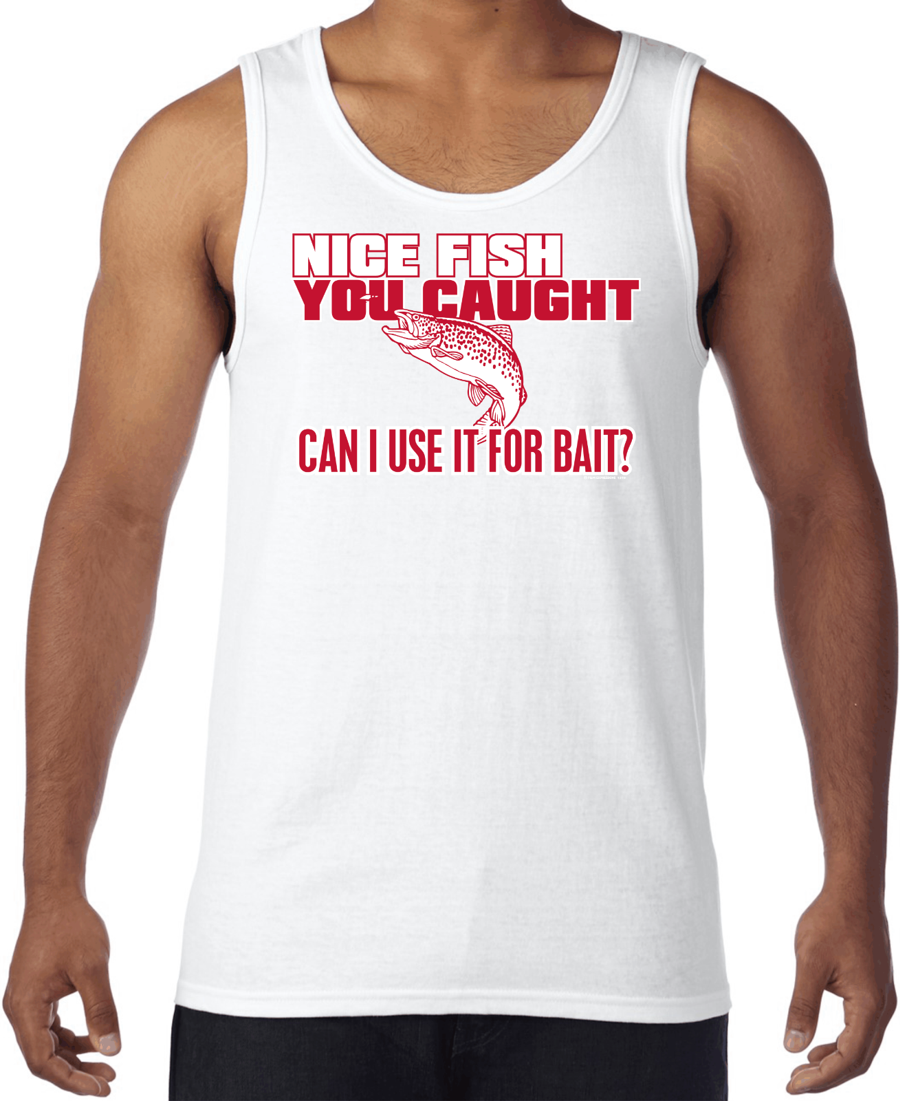 Funny Singlets Men's Novelty Singlets Tank Tops Funny Tees NICE FISH ...