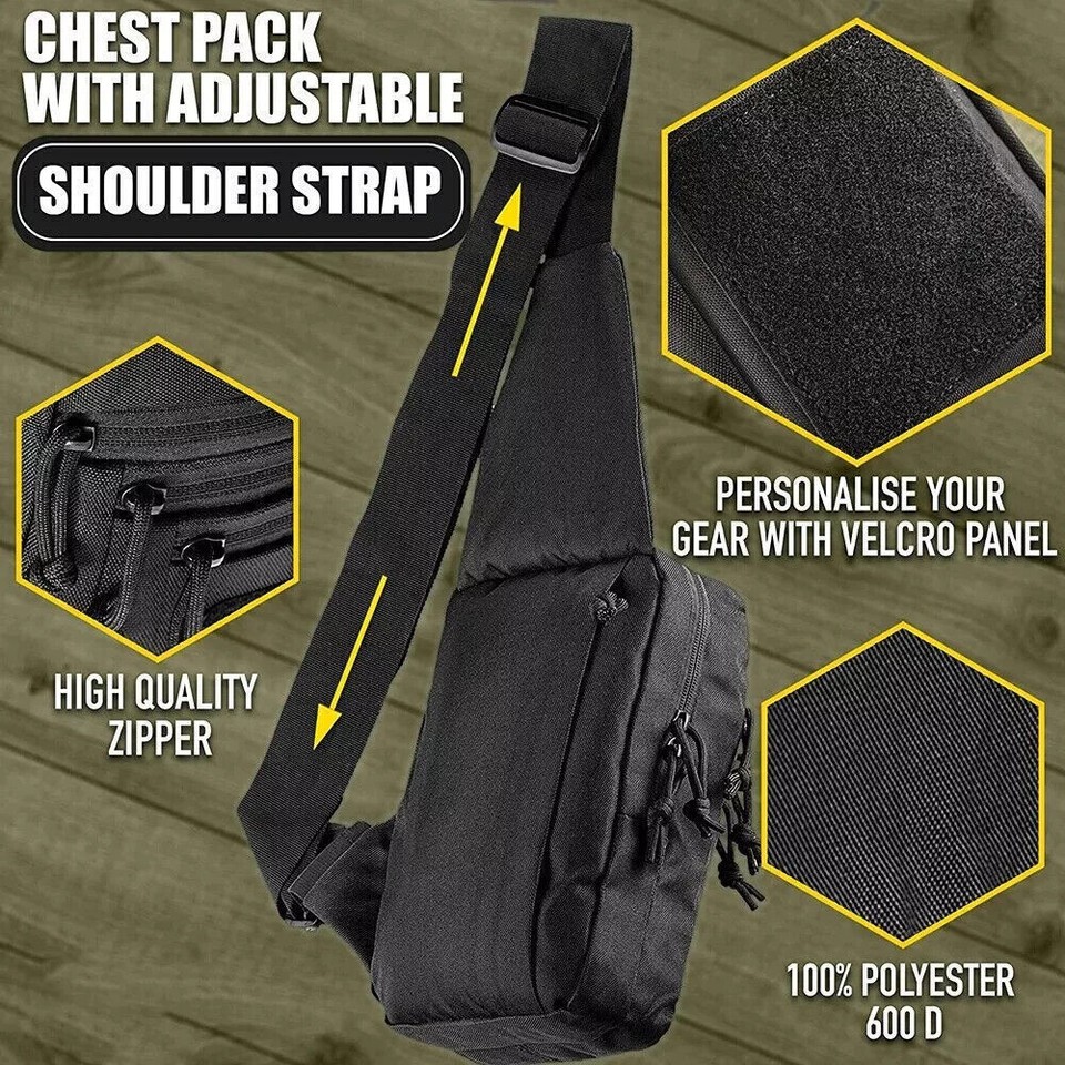 Tactical Gun Bag Pistol Holster Concealed Carry Chest Crossbody Pack ...