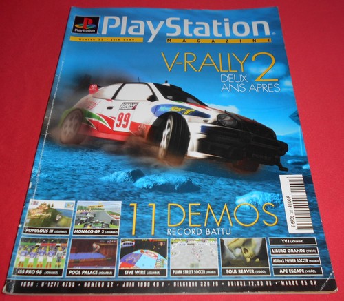 Playstation Magazine [n°32 Juin 1999] PS1 One V-Rally 2 Driver Wipeout ...