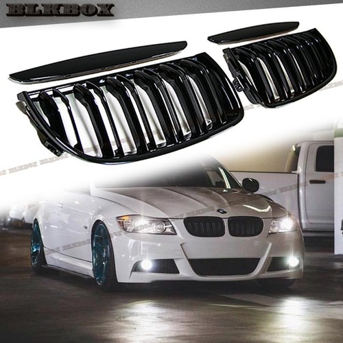 For BMW 05-08 E90 E91 3-SERIES Sedan Wagon M-Trim Front Grille Shiny ...
