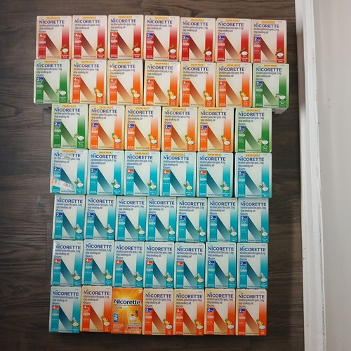 47 boxes Huge Lot Of Nicorette Gum New In Box 100 &160 Count 2mg, 4mg ...
