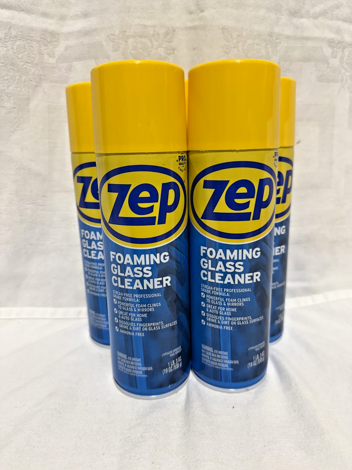 Zep Foaming Glass and Plexiglass Cleaner - 19 oz (Case of 5) ZUFGC19 ...