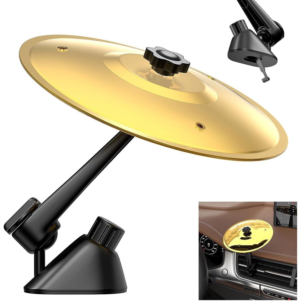 Car Cymbal Mini Drum Crash Cymbal Gold For Car Vent Interior Driving ...