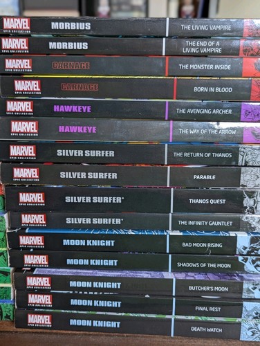45 BOOKS HUGE MARVEL EPIC COLLECTION LOT WOLVERINE SPIDER MAN DAREDEVIL ...