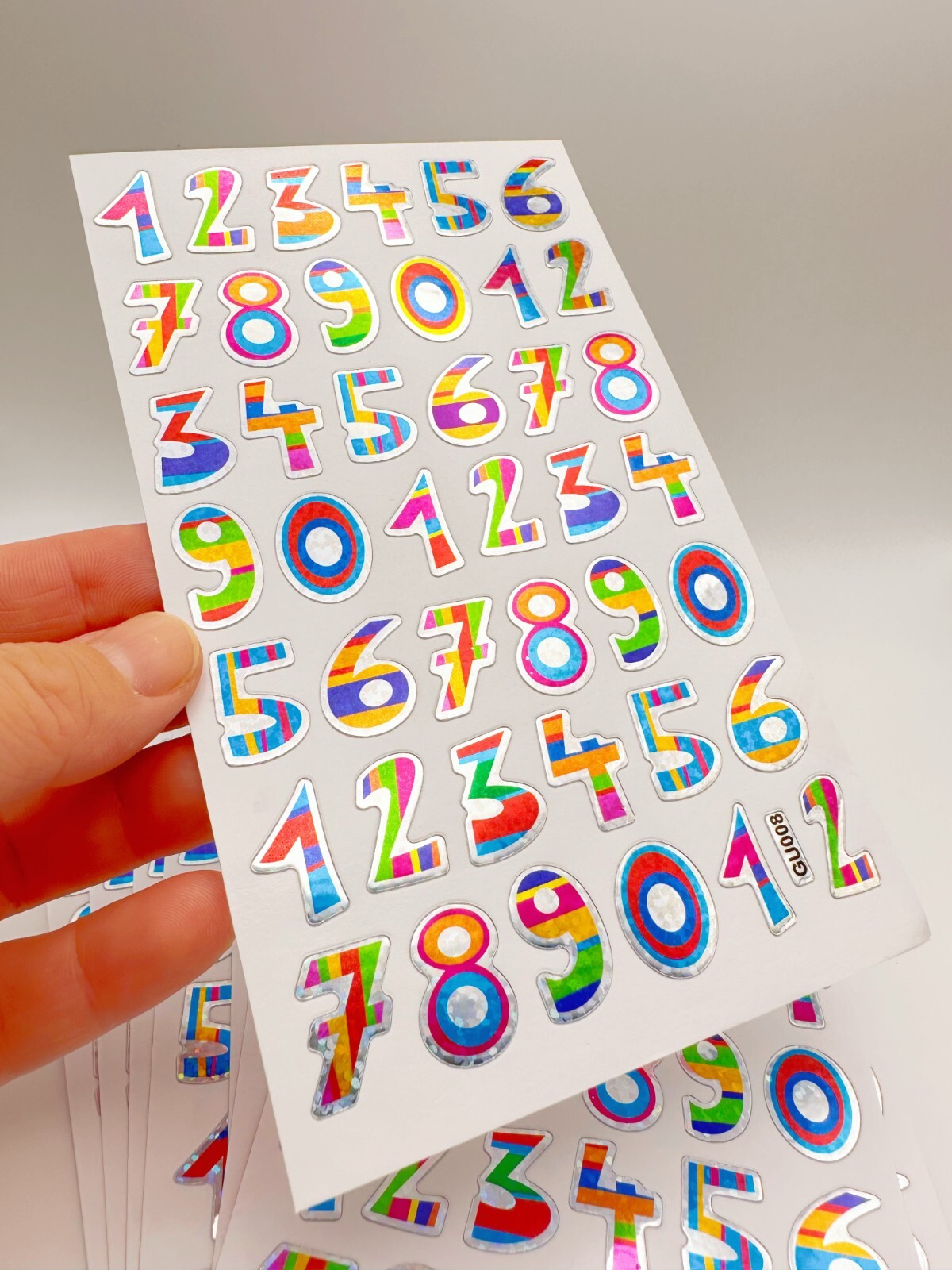 Multi-coloured Letter/Number STICKERS For School Children Reward DIY ...