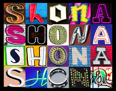 SHONA Name Poster featuring photos of actual sign letters | eBay