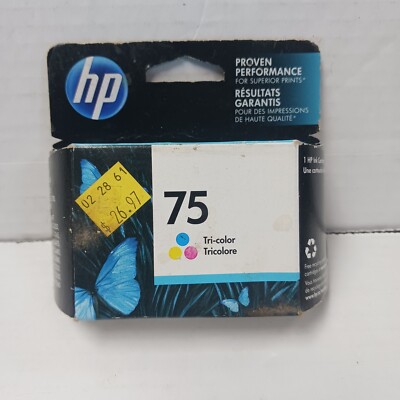 HP 75 Tri color Ink Cartridge Genuine OEM Expires 12/2019 882780957329 ...
