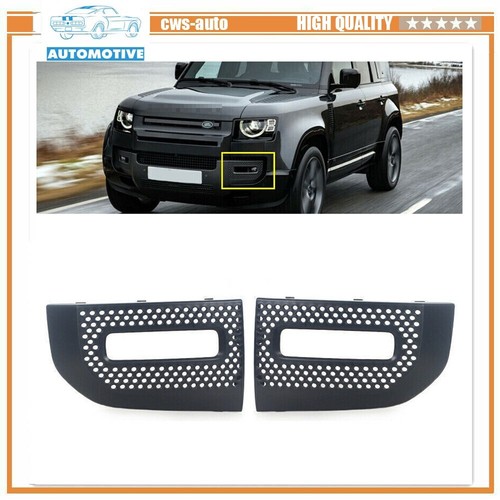 2PCS Front Fog Light Lamp Covers Fits For Land Rover Defender 90 110 ...