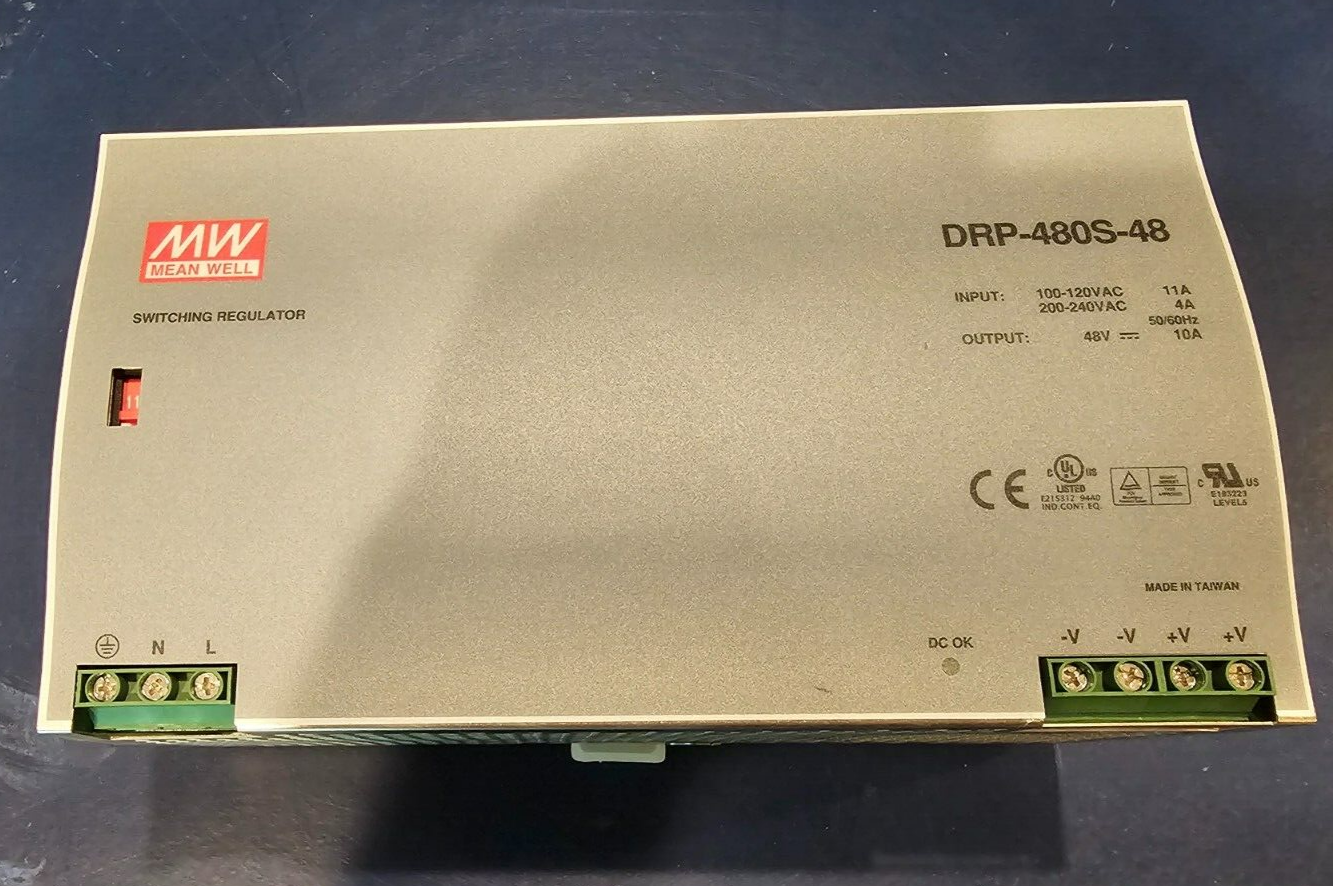 Mean Well DRP-480S-48 AC to DC DIN-Rail Switching Power Supply, 48VDC ...
