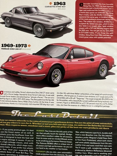 1963 Corvette 1969 Ferrari Magazine AD See Pics | eBay