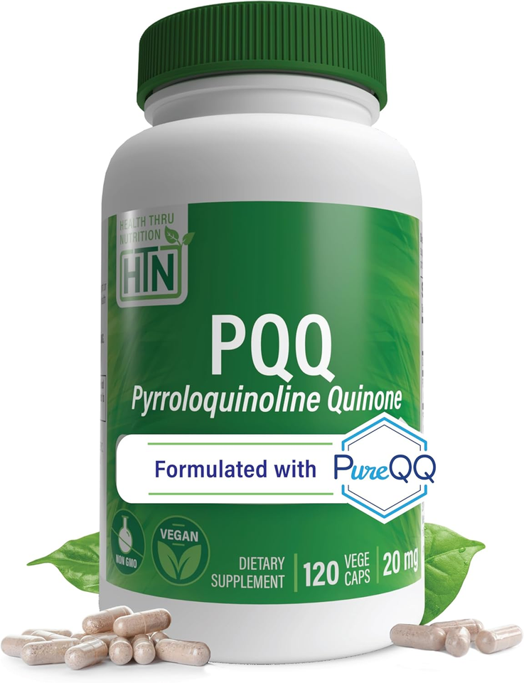 PQQ 20mg 120 Servings, Pyrroloquinoline Quinone, Vegan, Non-GMO, Gluten ...