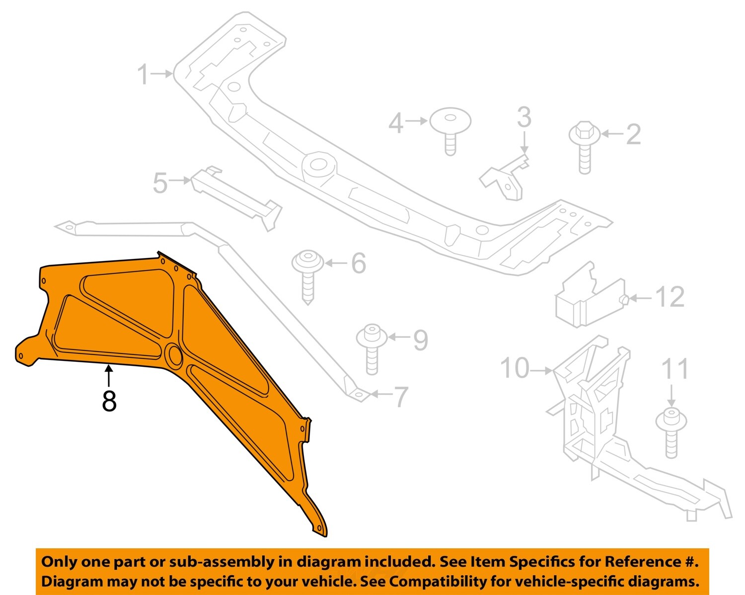 BMW OEM 15-16 M4 Radiator Core Support-front Brace 51648054327 for sale ...