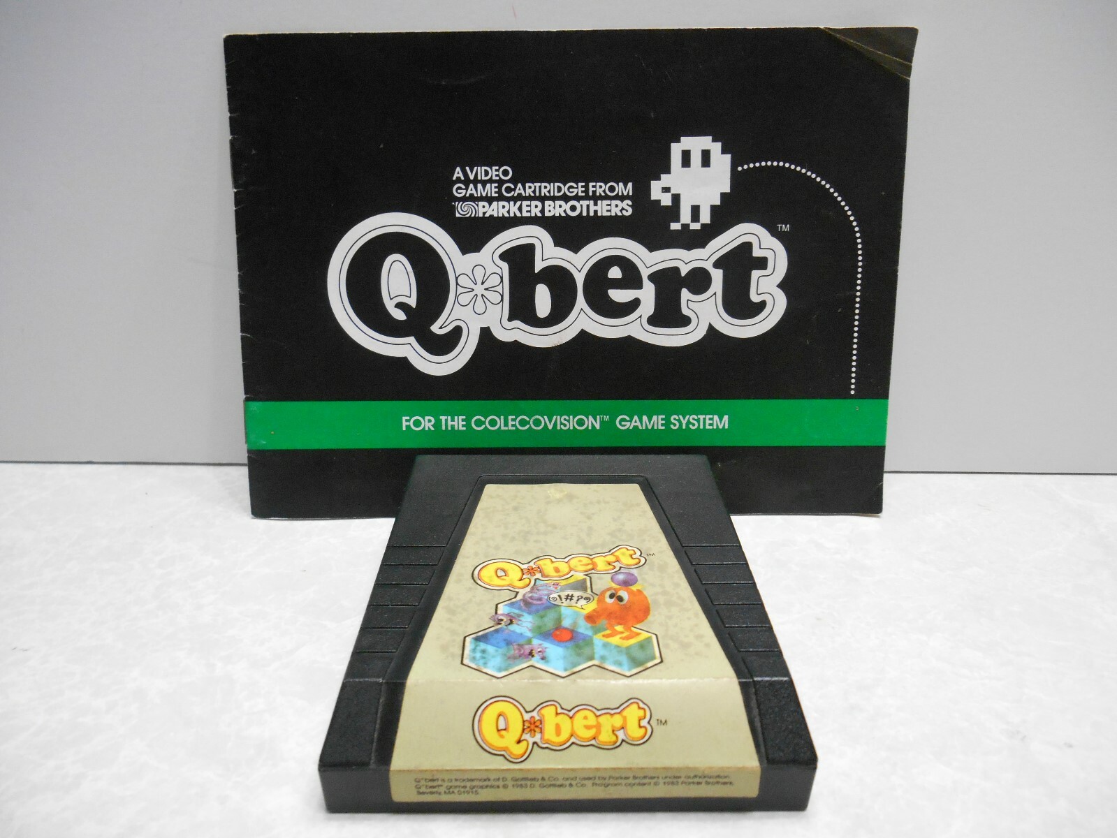 1983 QBERT PARKER BROTHERS GAME CARTRIDGE FOR COLECOVISION W/MANUEL | eBay
