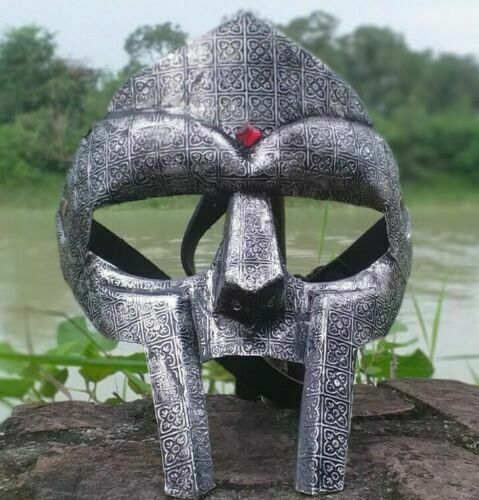 MF Doom Super Gladiator Face Mask Helmet Hand Forged Sca Larp Helmet ...