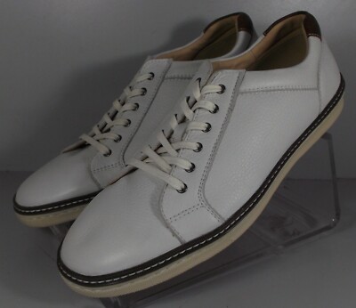 593208 SP50 COLBY LACE TO TOE MEN'S SHOES 9 M OFF WHITE LEATHER ...