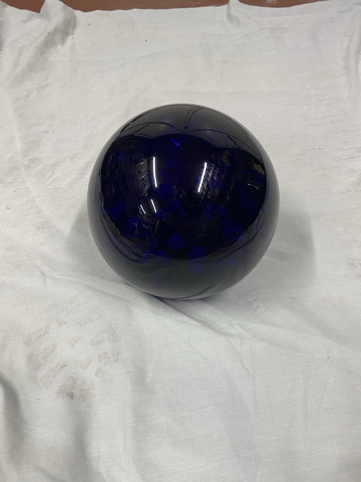 Solid Purple Coloured Glass Sphere With Flat Base. 18cm Diameter ...