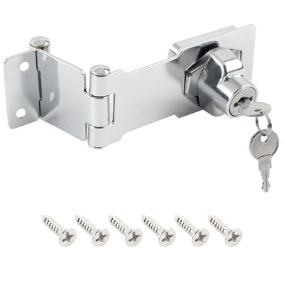 Keyed Door Lock Hasp Latch 3 Inch Cabinet Locks with Keys Heavy Duty ...