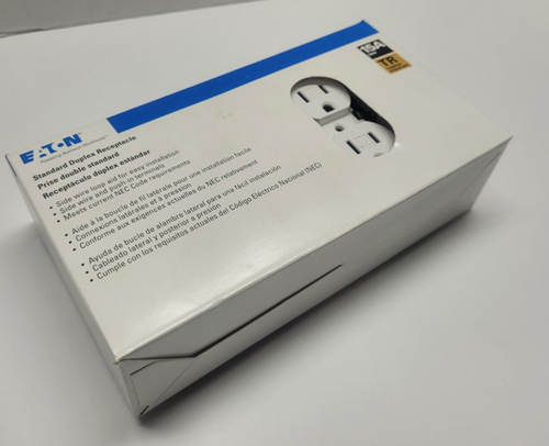 Eaton TR270W 15A Tamper Resistant Residential Duplex Outlet White Case ...