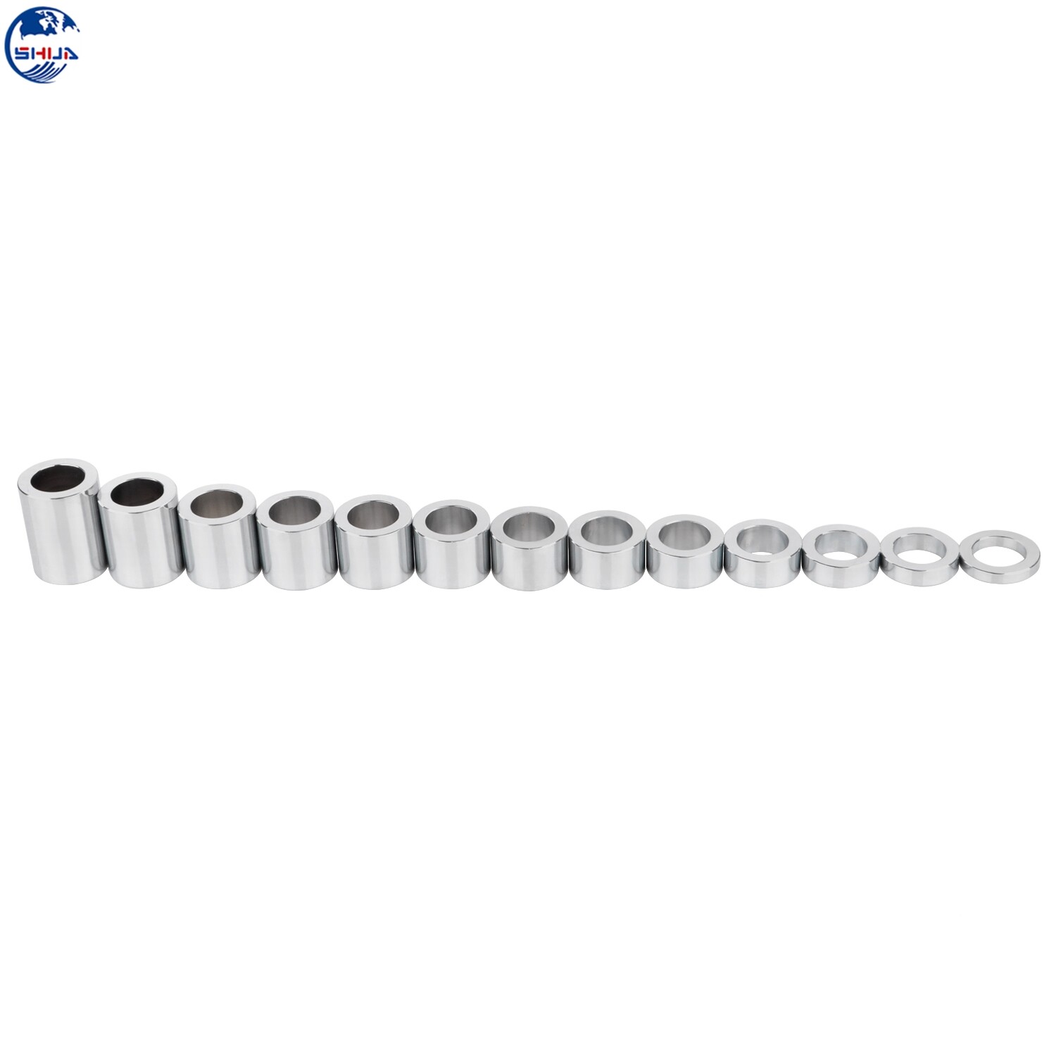 Wheel Axle Spacers Kit ID 25mm OD 1 1/2" For Softail Dyna Sportster 883 ...
