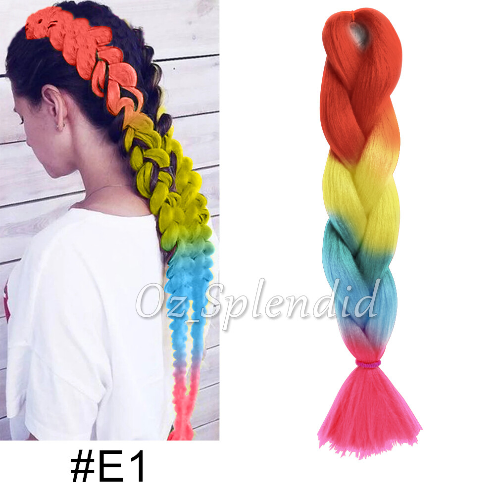 JUMBO Braiding Hair Kanekalon Hair Extensions Synthetic Fiber Crochet ...