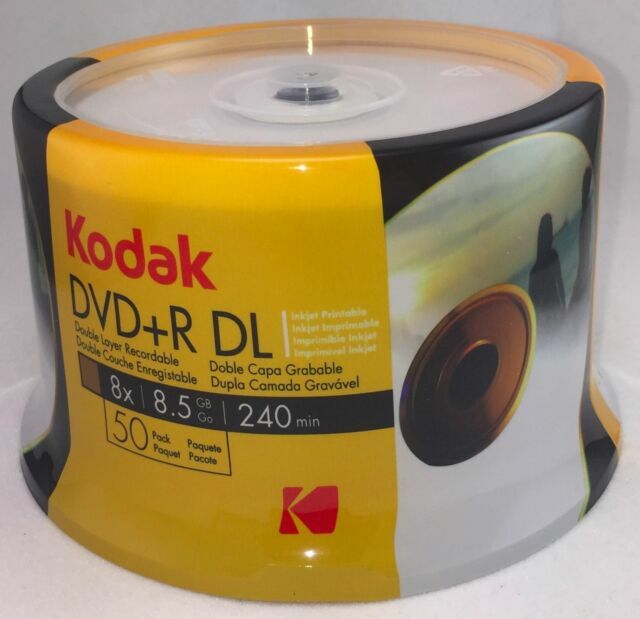 Kodak 1530350 DVD+R DL 8X 8.5GB Cakebox - 50 Pack for sale online | eBay