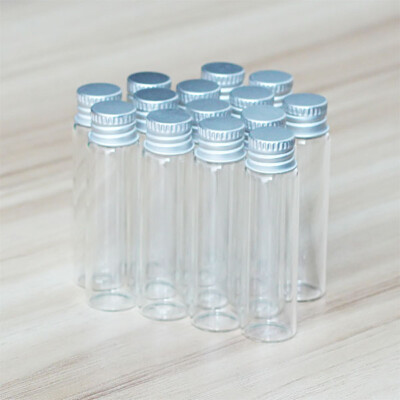 6ml 10~100pcs Essential Vials Aluminum Storing Jars Tiny Glass Bottles ...