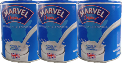Marvel Original Dried Skimmed Milk Powder 175g x3 TRIPLE PACK ...