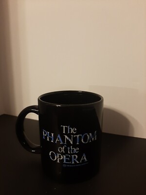 PHANTOM OF THE OPERA BLACK COFFEE MUG WITH COLOR CHANGING MASK ON ONE ...