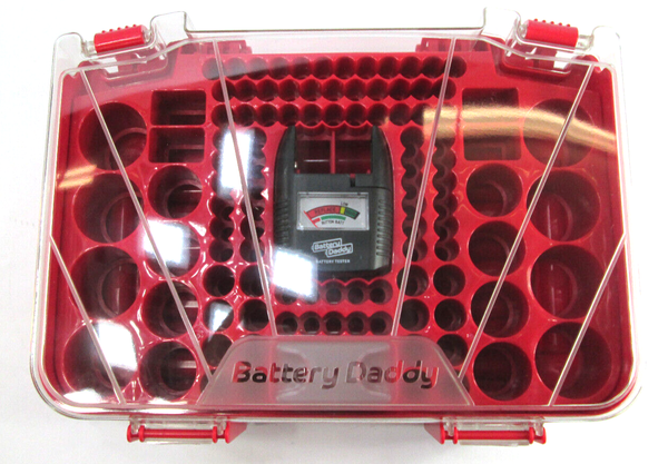 Ontel Battery Daddy Smart 150 Battery Organizer Case with Tester (BADAS ...